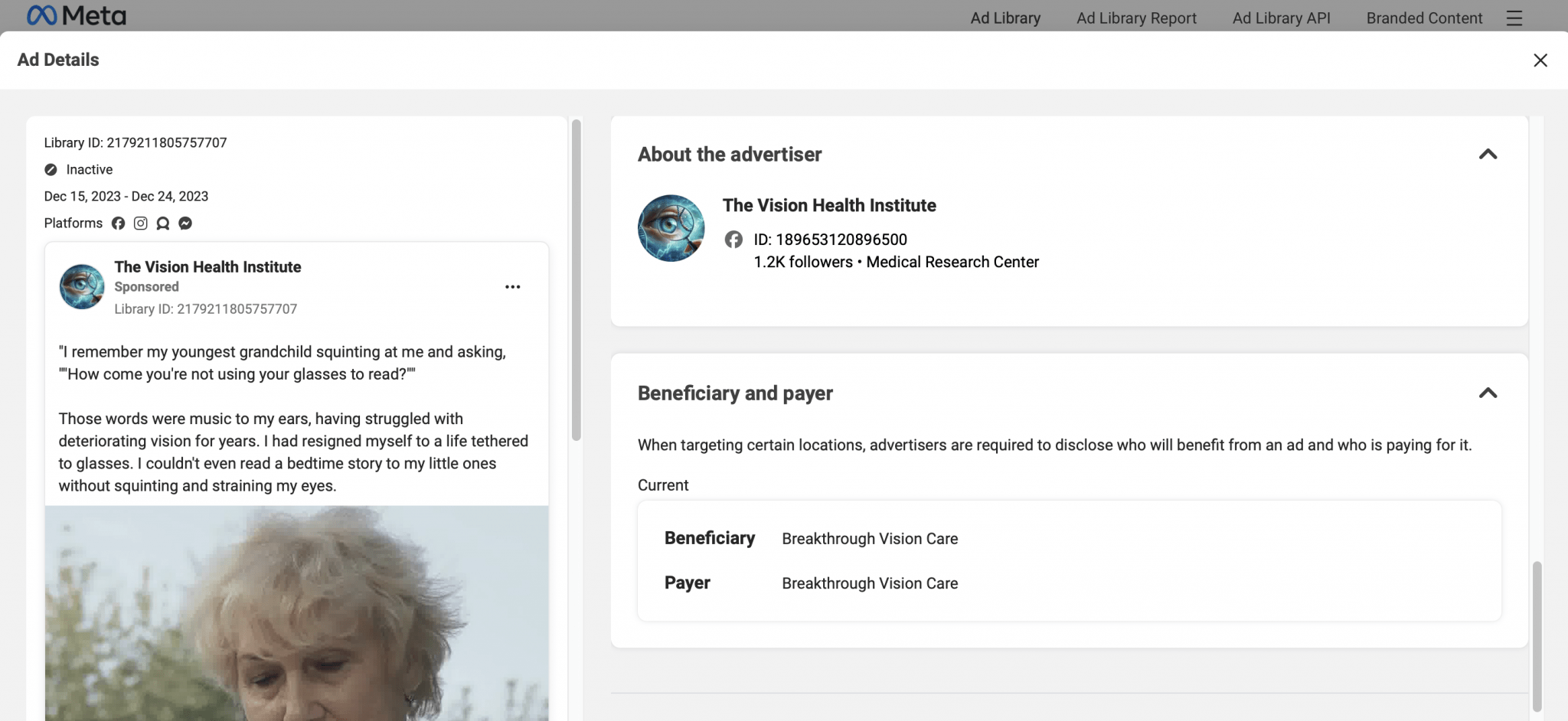 Dubious Facebook ads promote unproven supplement SightCare alleged to ...