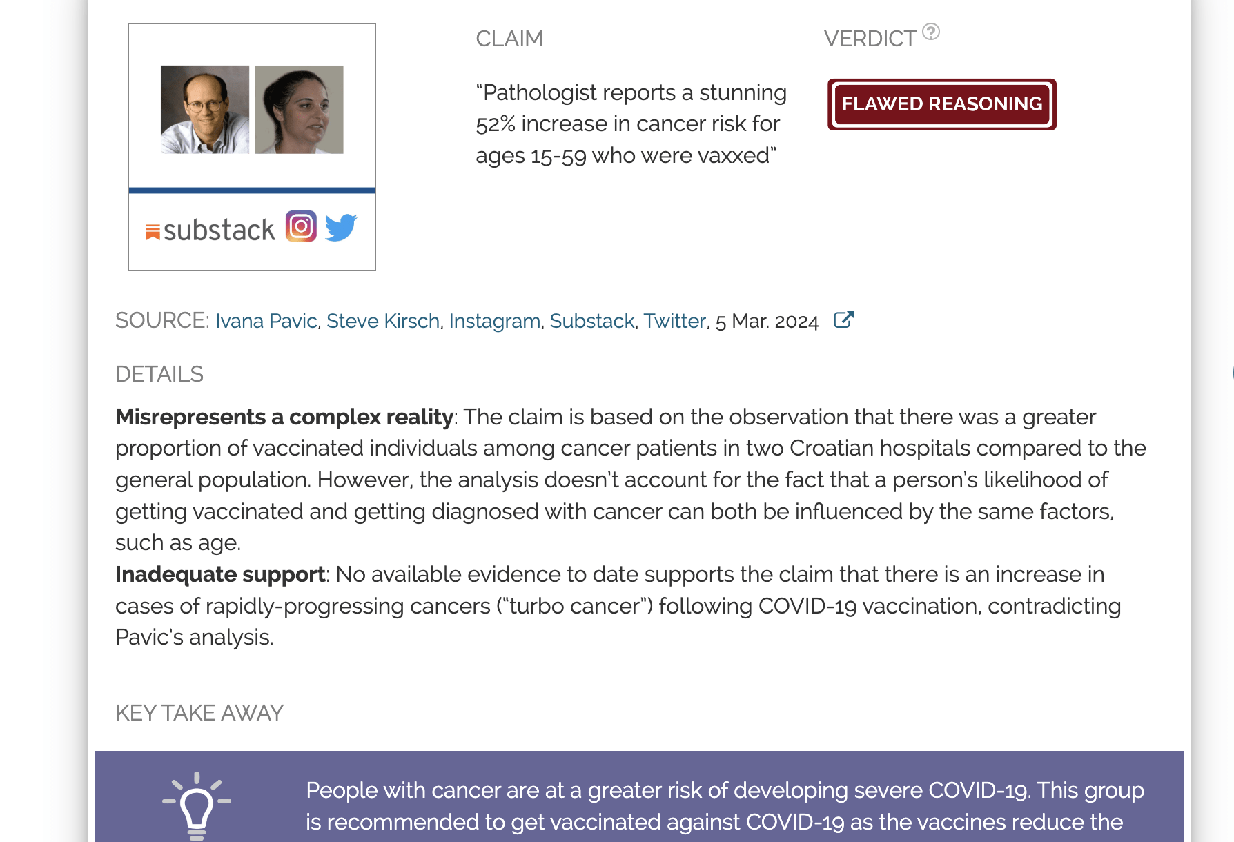 Steve Kirsch promotes flawed study making false claim about COVID-19 ...